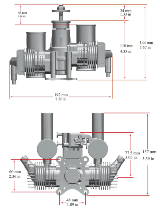 RCGF 30cc Twin Gas Engine – Gator RC