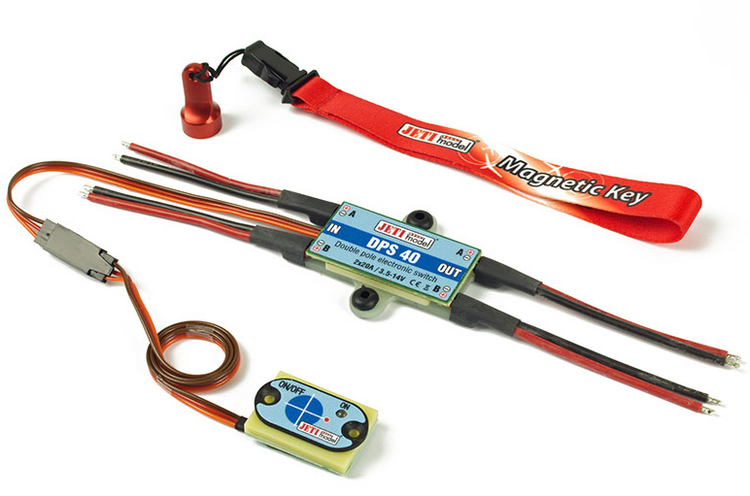 Jeti Electronic Switch Dual with Magnetic Key DPS 40 – Gator RC