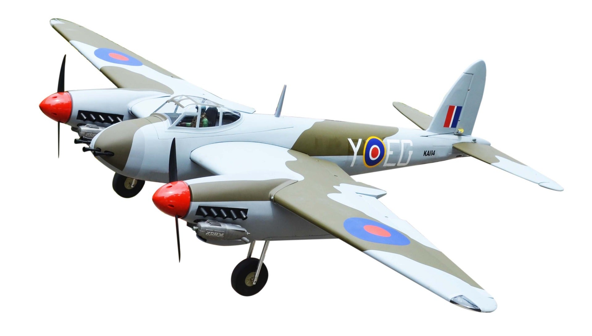 De Havilland Mosquito, Red Spinner, Seagull Model – Gator RC