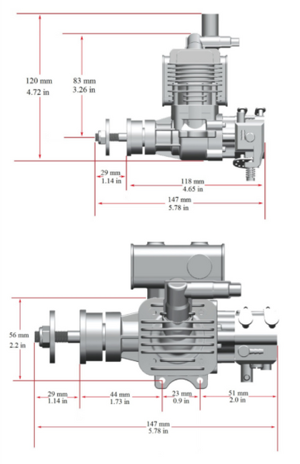 RCGF Stinger 10CC Side Exhaust Gas Motor – Gator RC